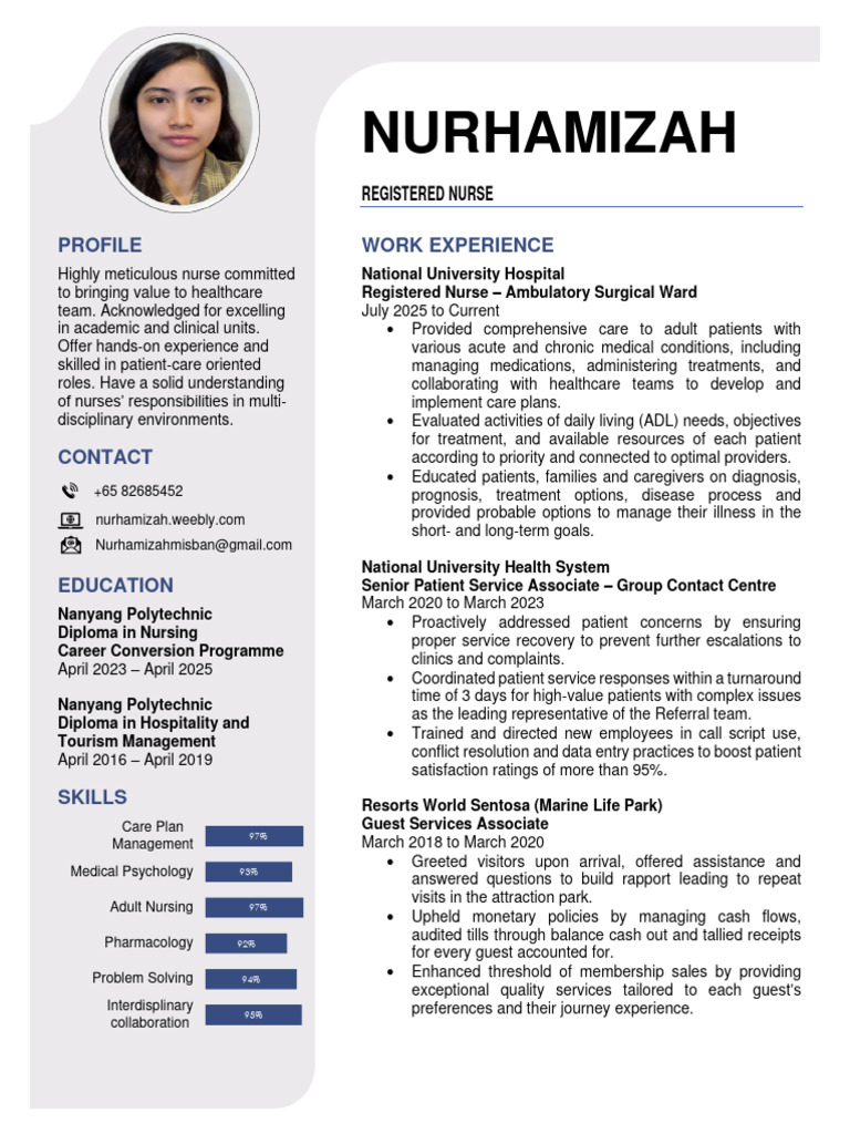 Nurhamizah: Profile Work Experience | PDF