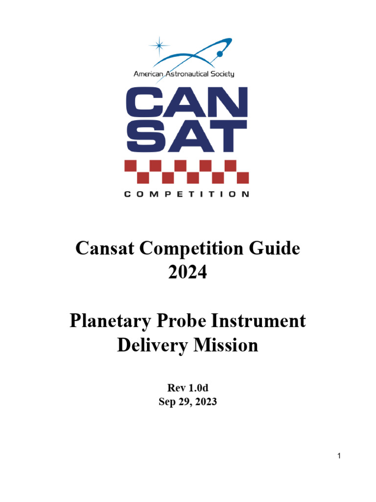 CanSat Mission Guide 2024d | PDF | Business