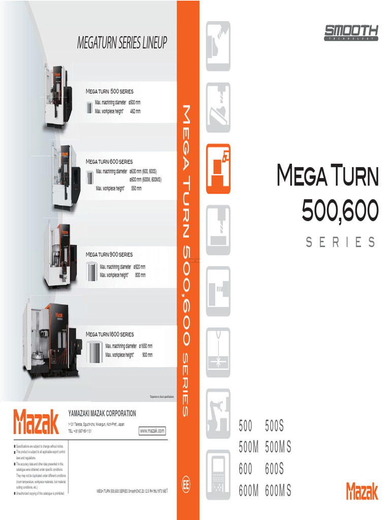 Mega Turn 500-600 | PDF | Machining | Electric Motor