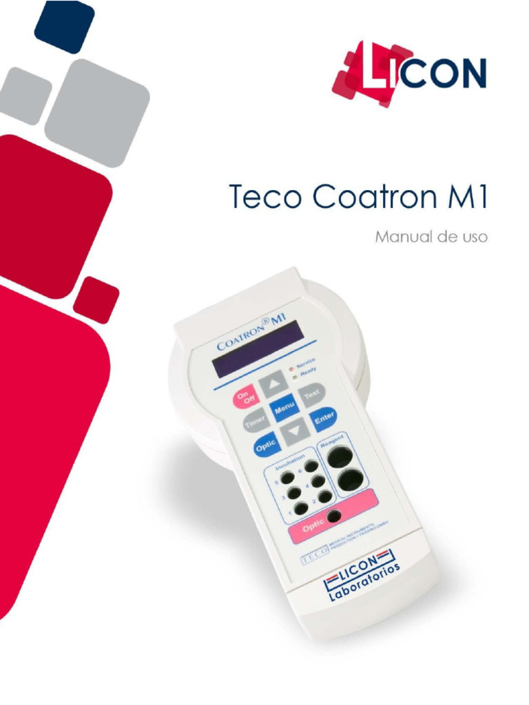Coagulómetro Coatron M1: Manual de Uso | PDF | Coagulación ...