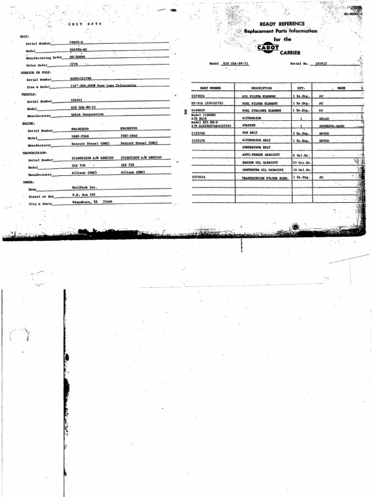 Franks 650 Part List-Ocr | PDF | Machines | Mechanical Engineering
