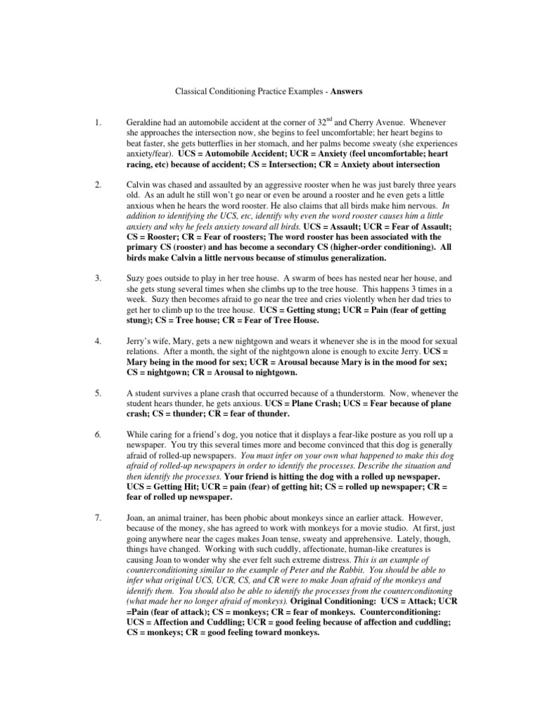 Psy 202 Handout 5 Answers | PDF