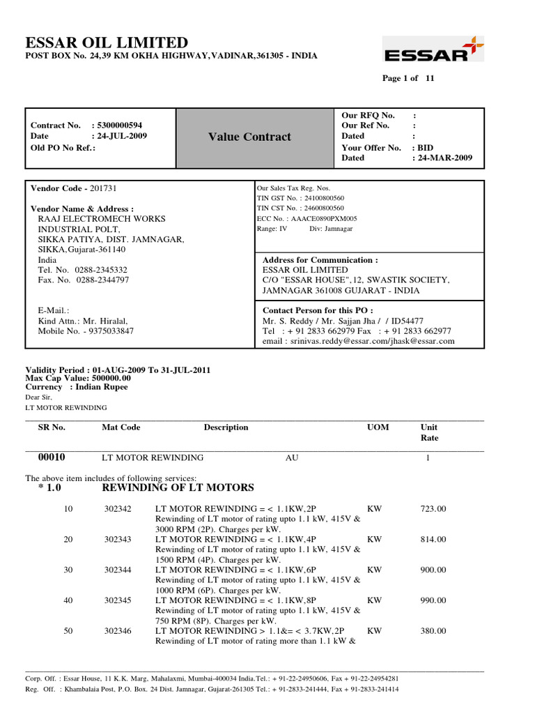 LT Motor Rewinding Services | PDF