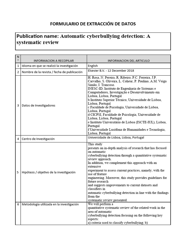 Formulario - de - Extraccion - de - Datos - 3 | PDF | Information | Information Science