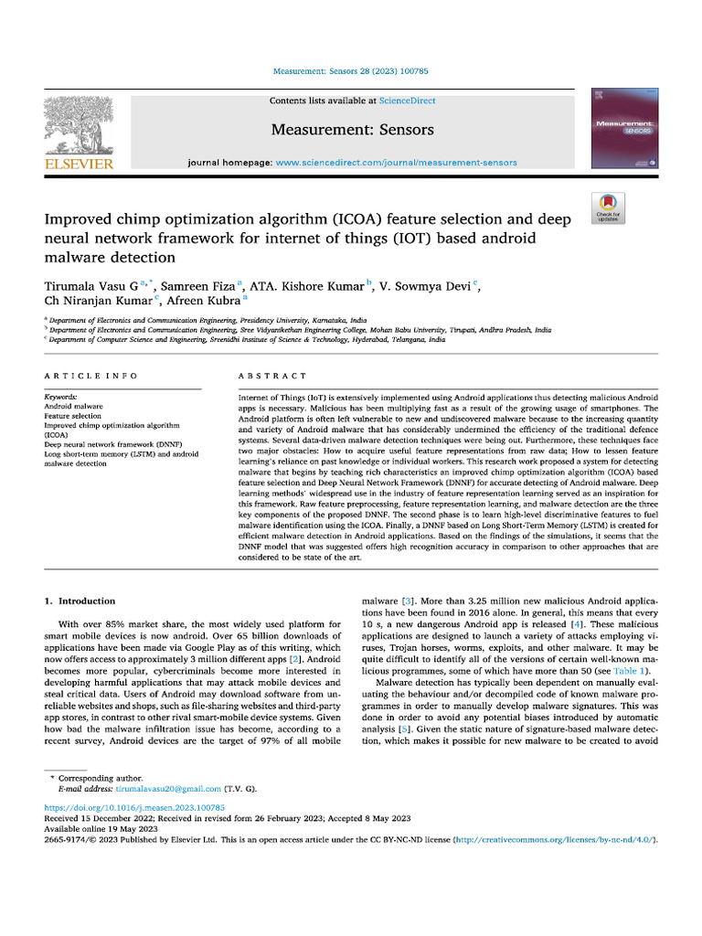 Improved Chimp Optimization Algorithm (ICOA) Feature Selection and Deep Neural Network Framework ...