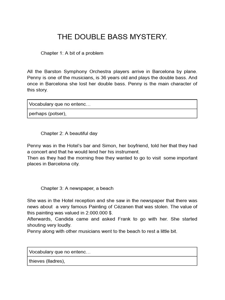 The Double Bass Mystery | PDF