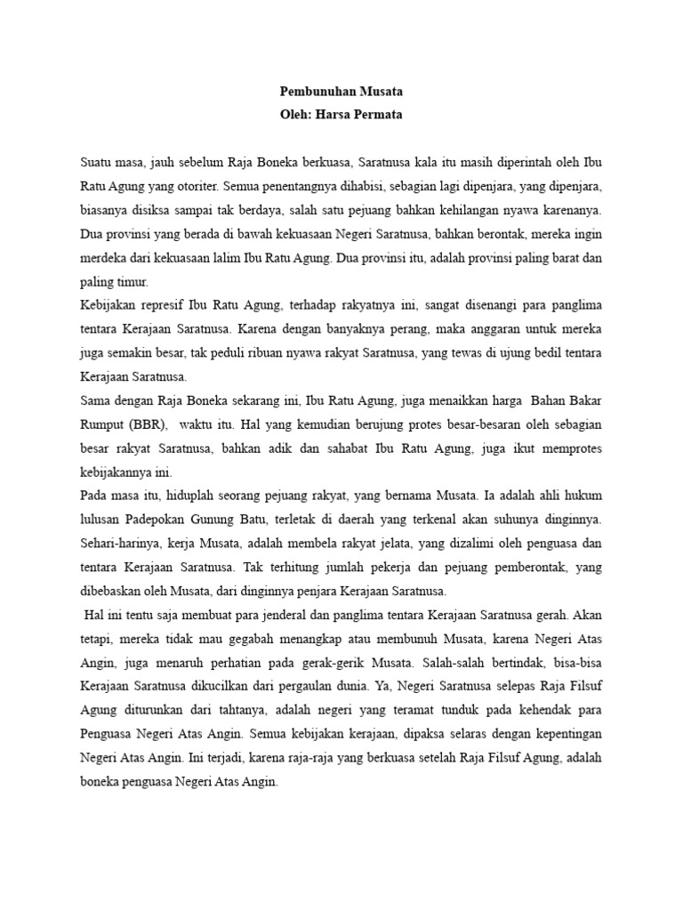 Pembunuhan Musata | PDF