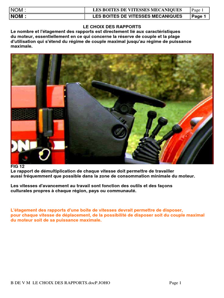 B de V M Le Choix Des Rapports | PDF