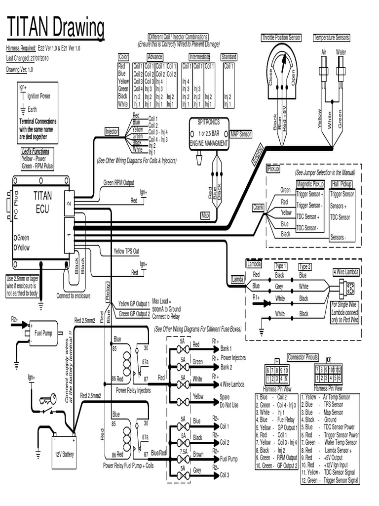 Nissan Titan ECU Wiring Diagram | PDF | Ignition System | Electrical ...