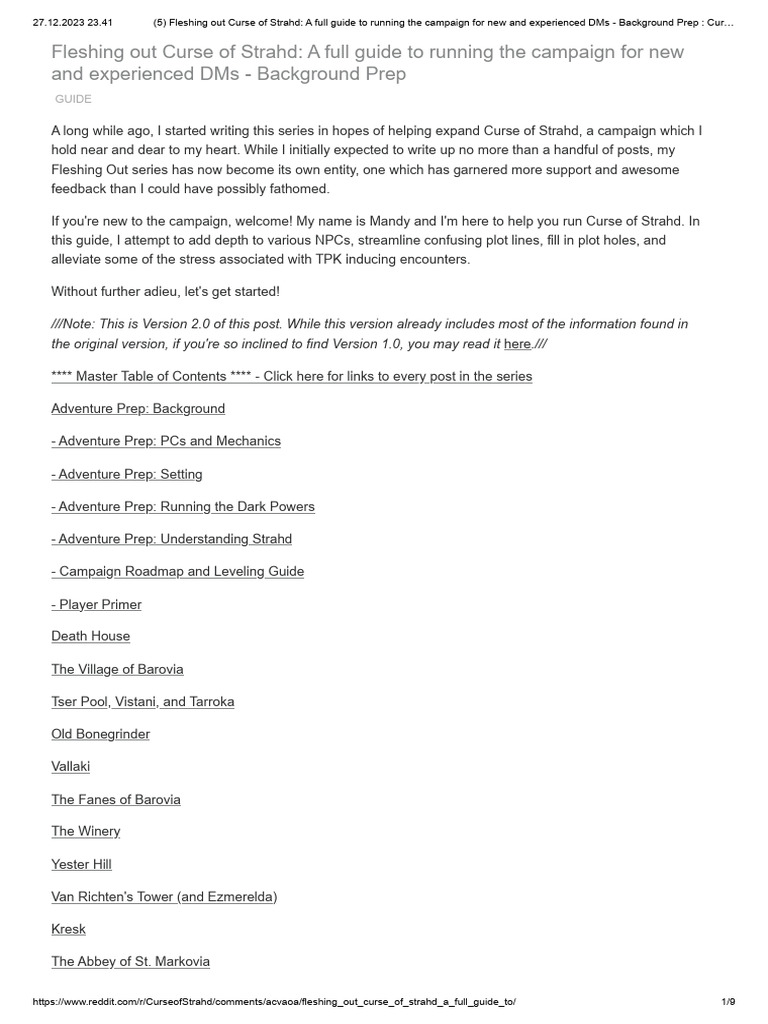 Fleshing Out Curse of Strahd - A Full Guide To Running The Campaign For ... Fleshing Out Curse of Strahd - A Full Guide To Running The Campaign For ...