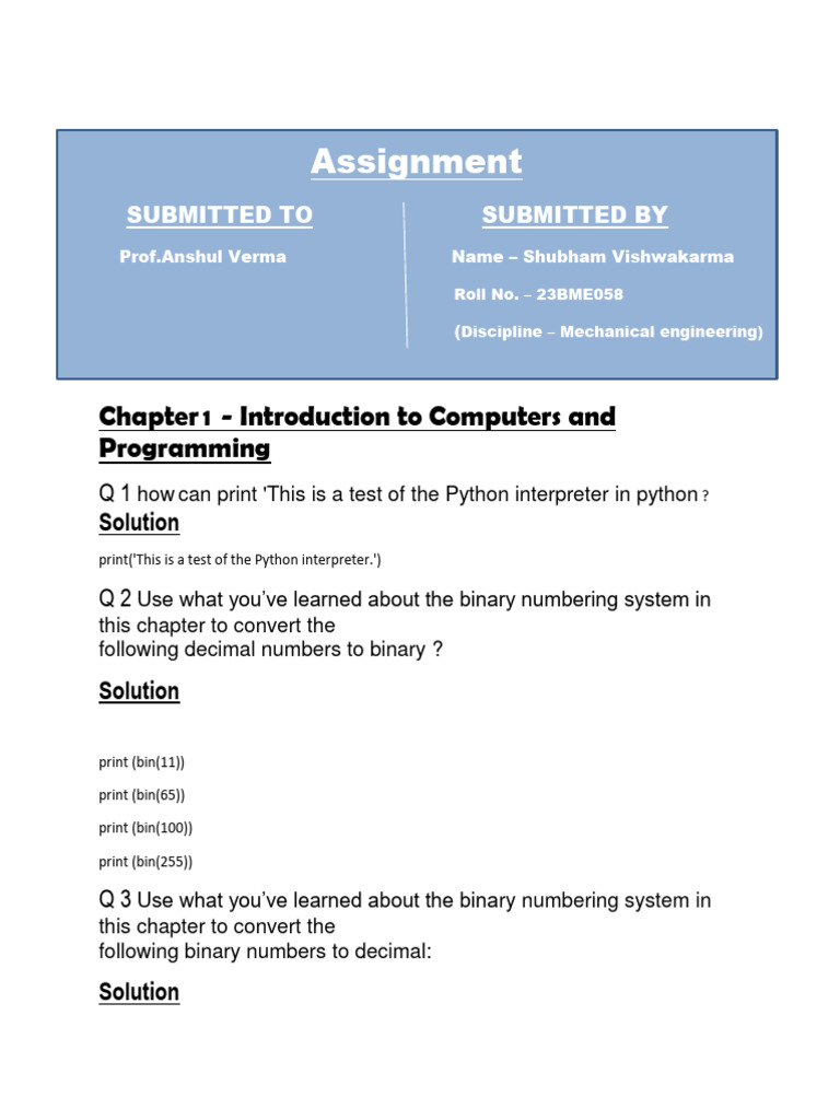Python Programming Basics and Exercises | PDF