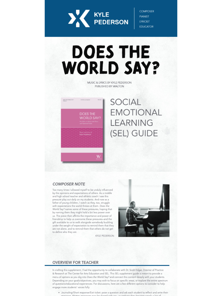 Does The World Say Full Color SEL Guide | PDF | Thought | Emotions