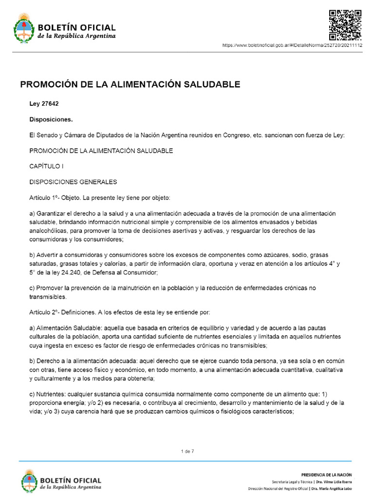 Ley 27642 | PDF