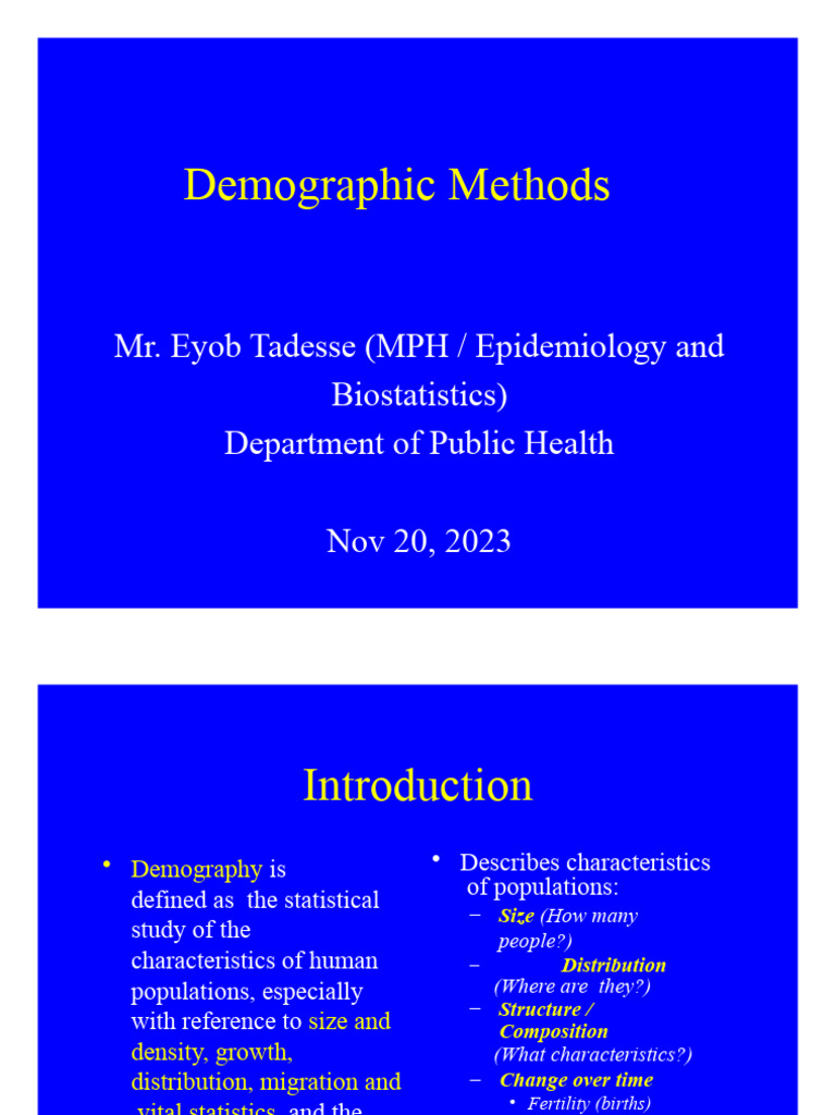 Demographic Methods | PDF