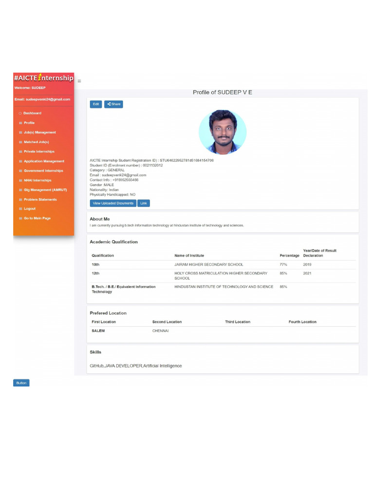 Internship Registration | PDF