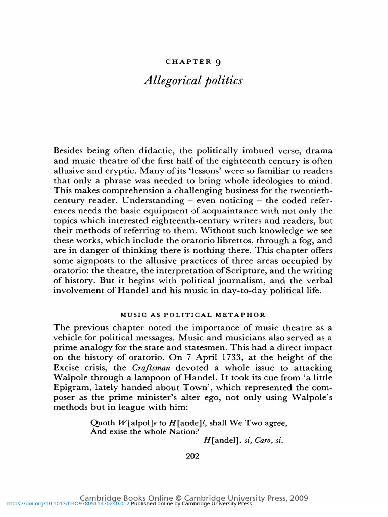 07.2 PP 202 232 Allegorical Politics | PDF | George Frideric Handel | Allegory