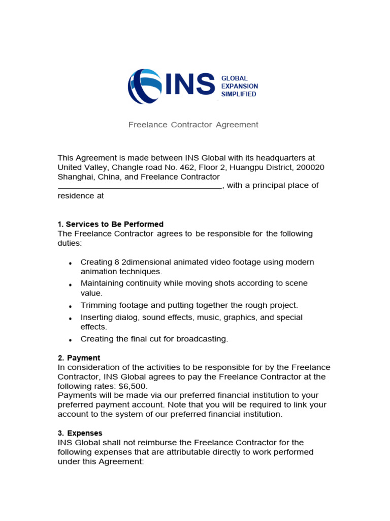Remote Worker Contract Agreement (Animated Video) | PDF