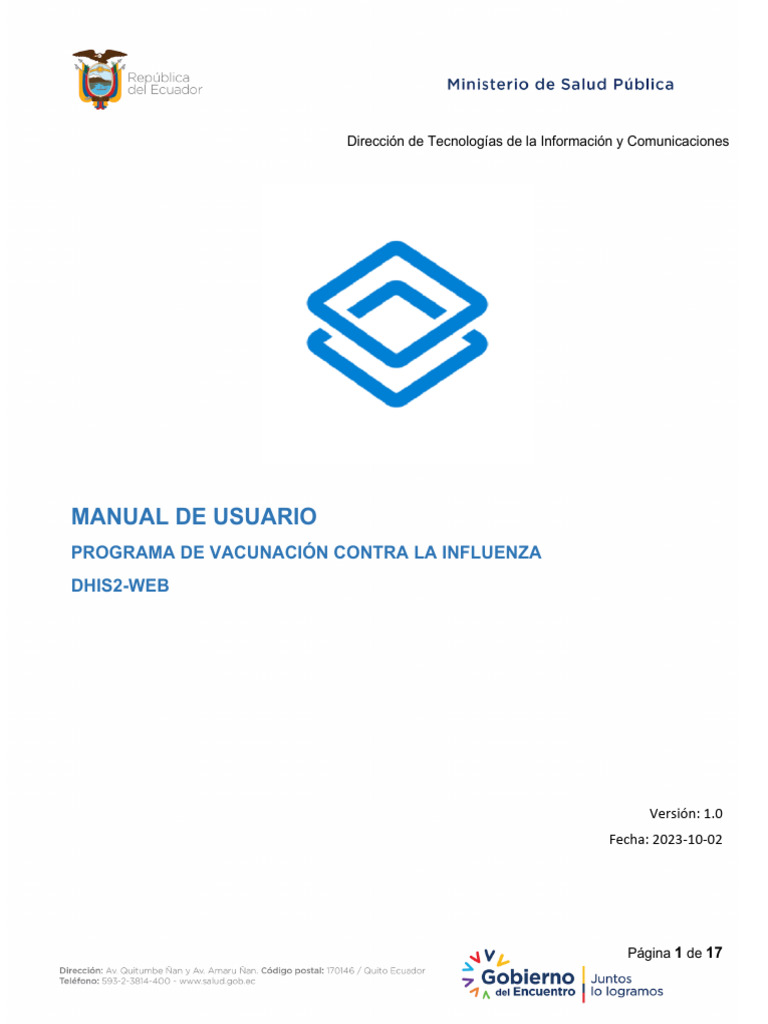 G3B DHIS2-Manual-Usuario-Vacunacion Influenza Web | PDF