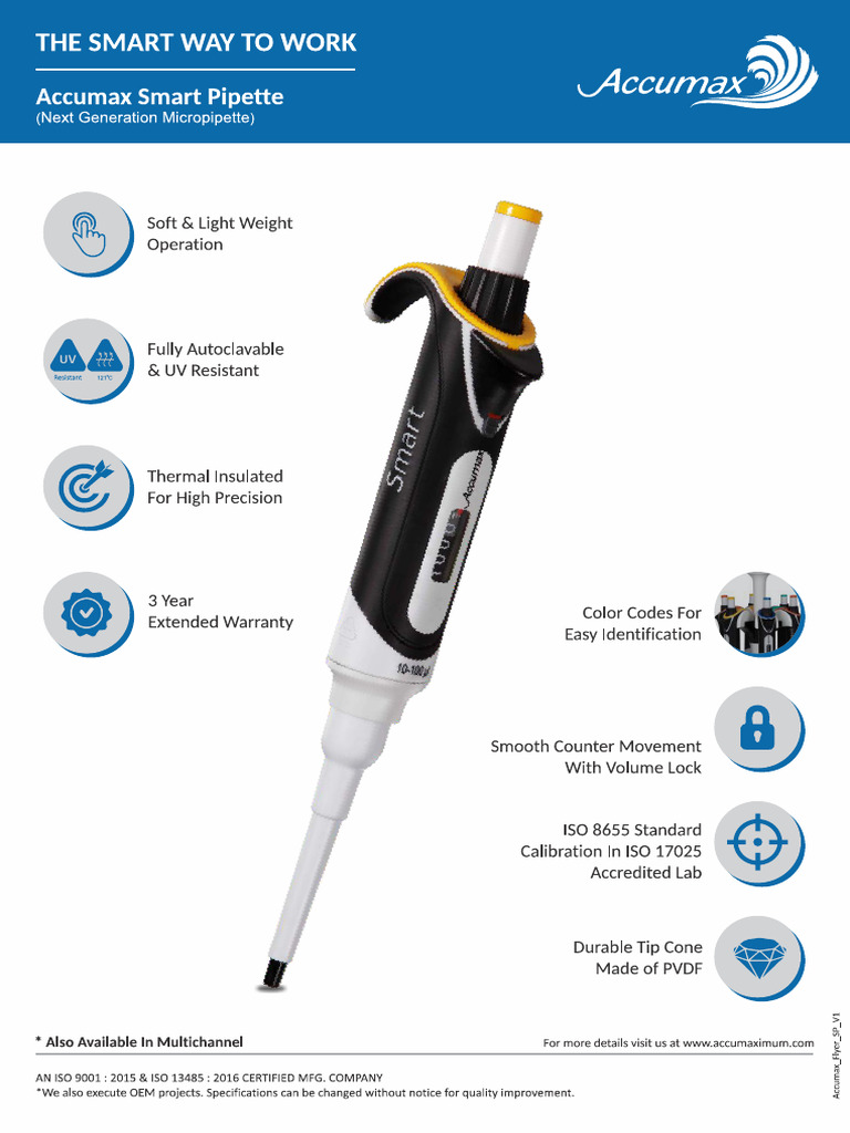 Accumax Smart Pipette E Flyer | PDF