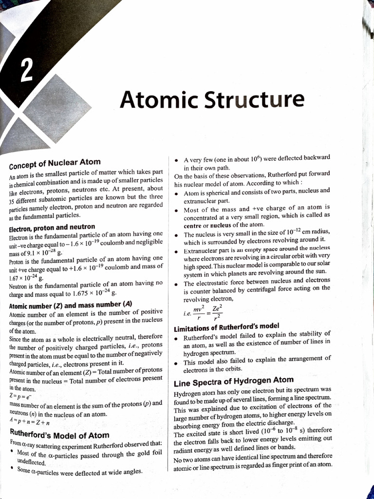 Atomic Structure | PDF