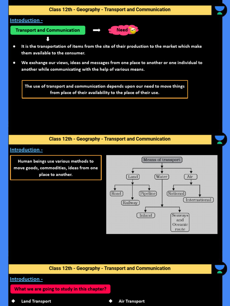 Transport and Communication ch-20 | PDF