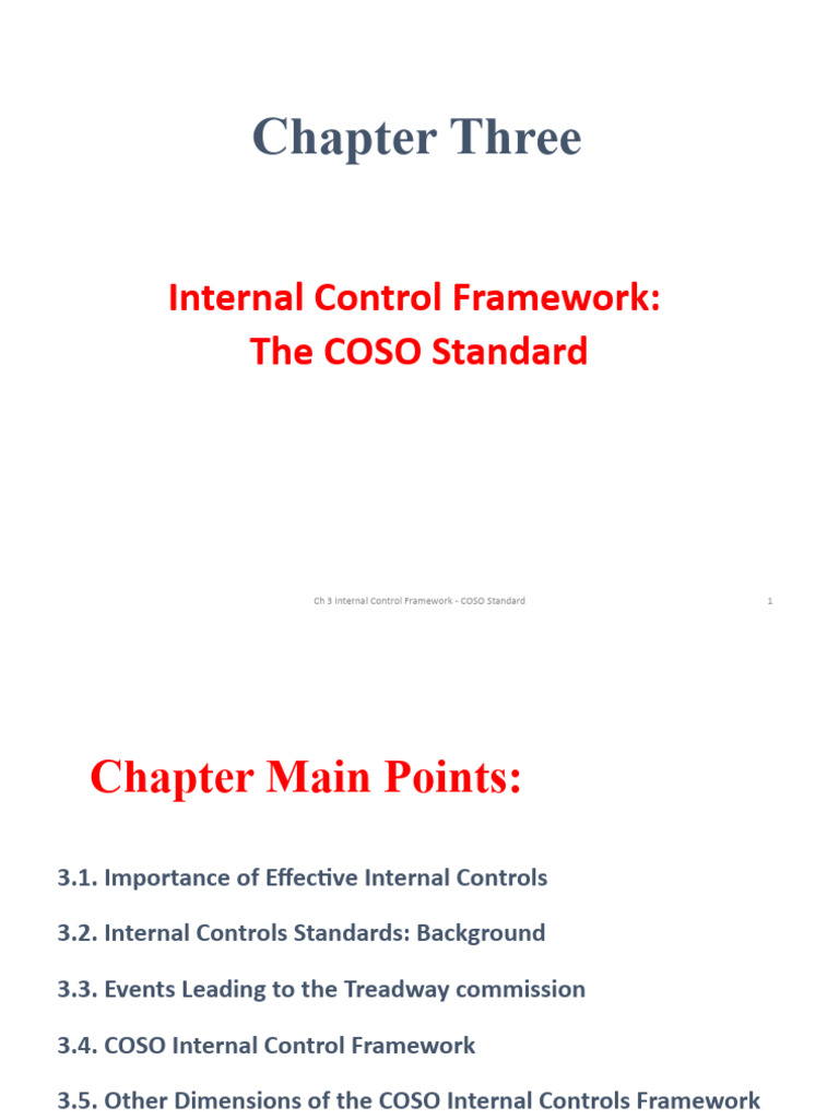 CH 3 Internal Control Framework The COSO Standard | PDF | Internal ...