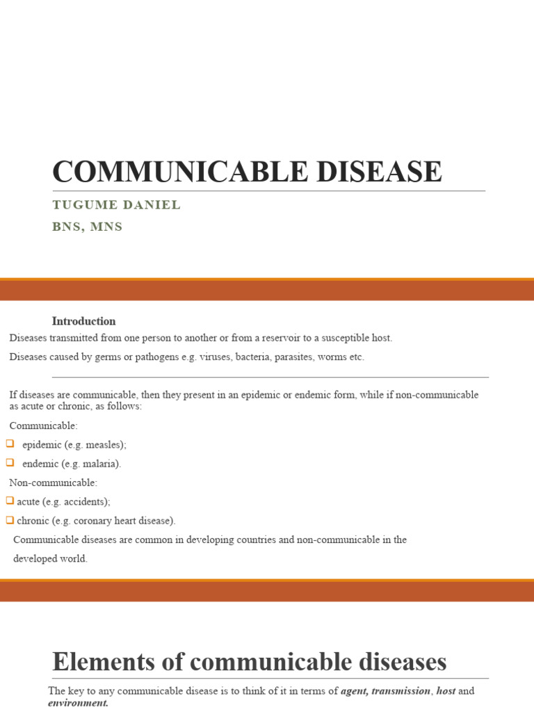 Communicable Disease Pdf Infection Epidemics