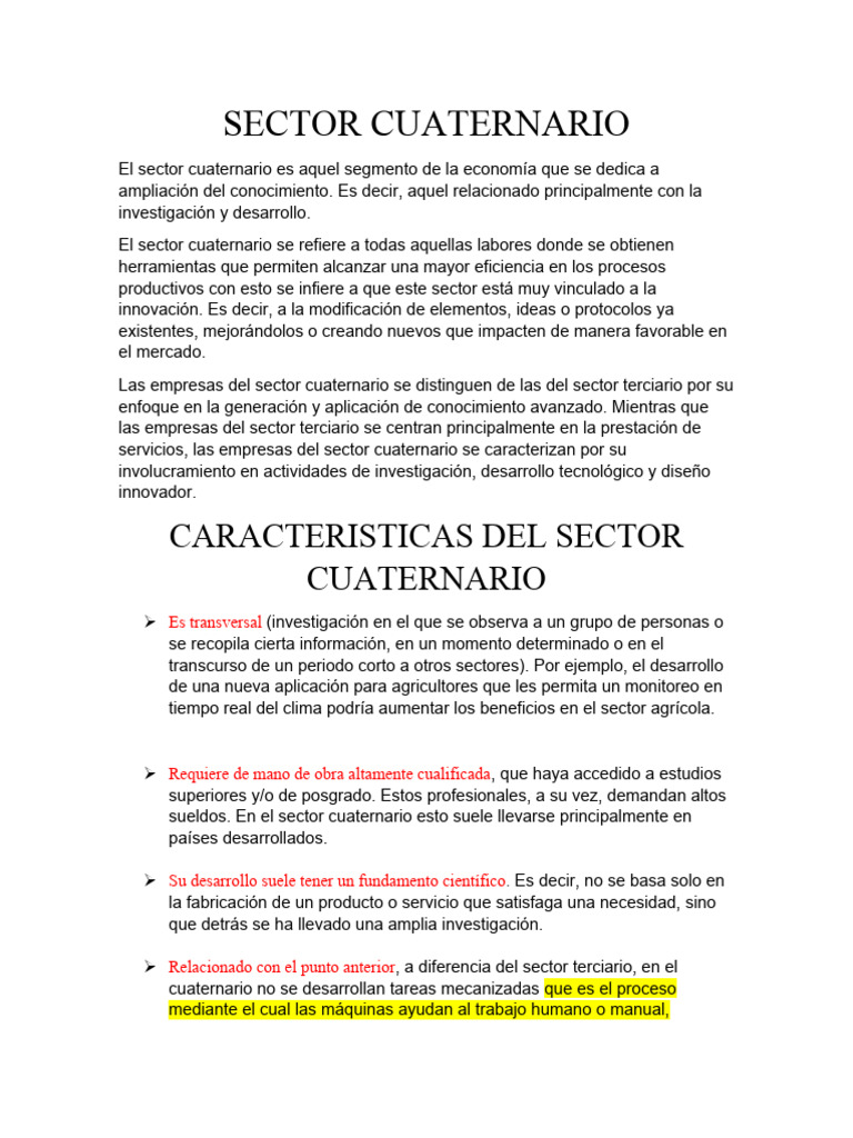 Sector Cuaternario | PDF
