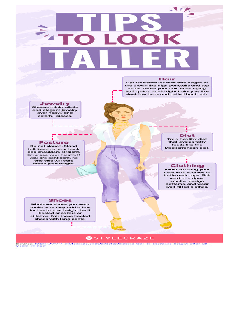 Infographic Tips To Look Taller | PDF