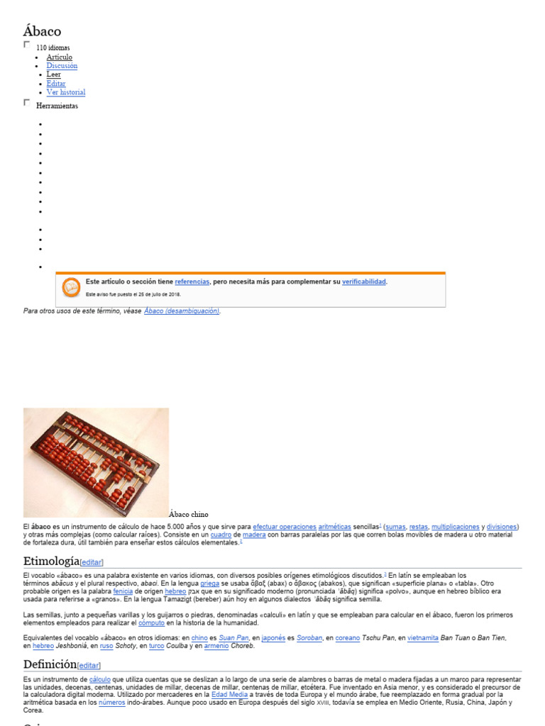 Ábaco | PDF | Matemáticas
