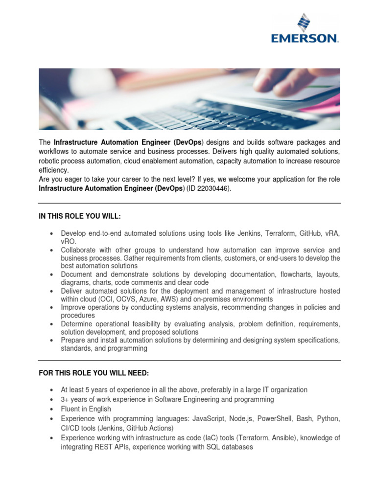 Infrastructure Automation Engineer (DevOps) | PDF | Cloud Computing ...