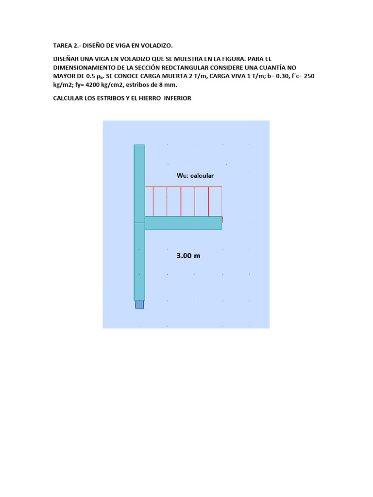Tarea 2 Diseño De Viga En Voladizo Pdf