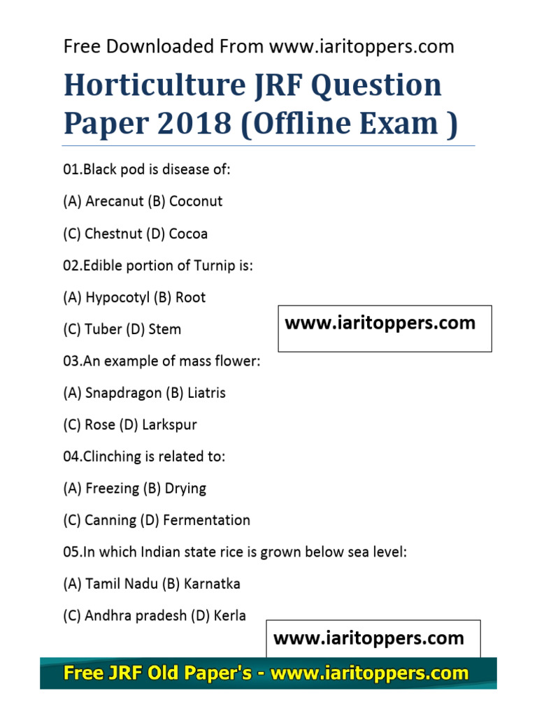 Horti JRF 2018 Offline | PDF