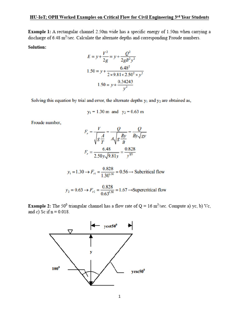 Chapter 2 Worked Examples | PDF | Discharge (Hydrology) | Chemical Engineering