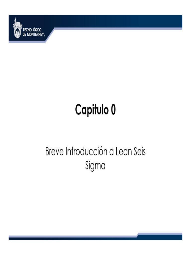 Capitulo 0 Breve Introduccion A Lean Seis Sigma | PDF | Lean Manufacturing | Six Sigma