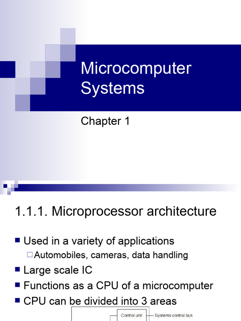 Microprocessor Architecture Overview | PDF | Central Processing Unit | Input/Output