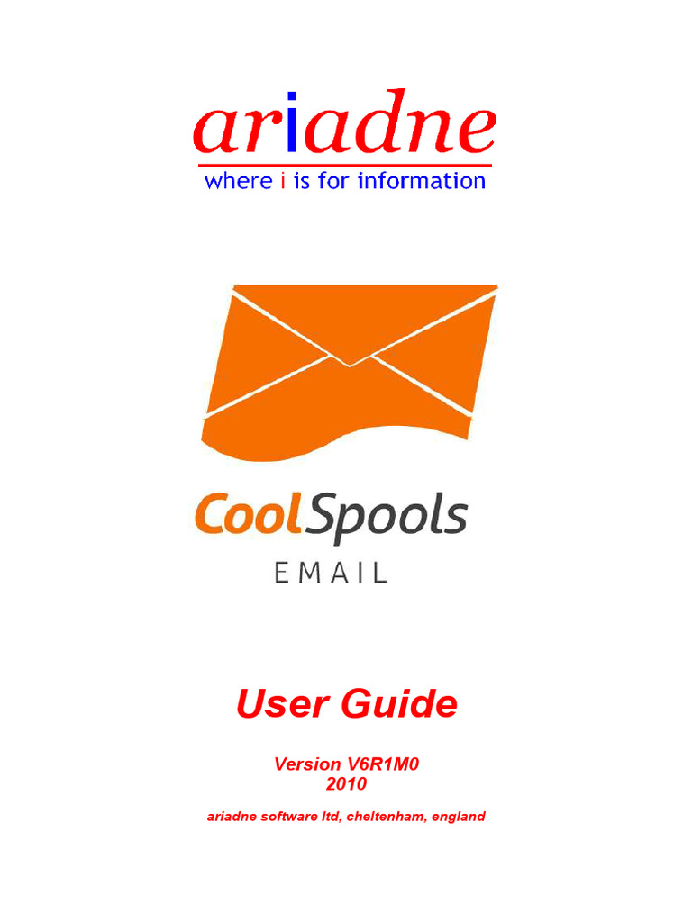 CoolSpools Email User Guide V6R1M0 | PDF | Computing | Software