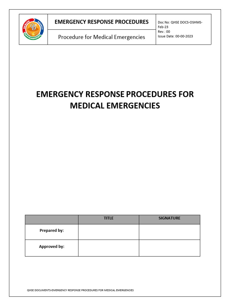Emergency Response Procedures For Medical Emergencies | PDF | Emergency ...