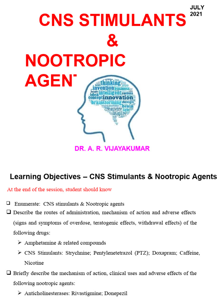 CNS Stimulants & Nootropics Guide | PDF | Wellness