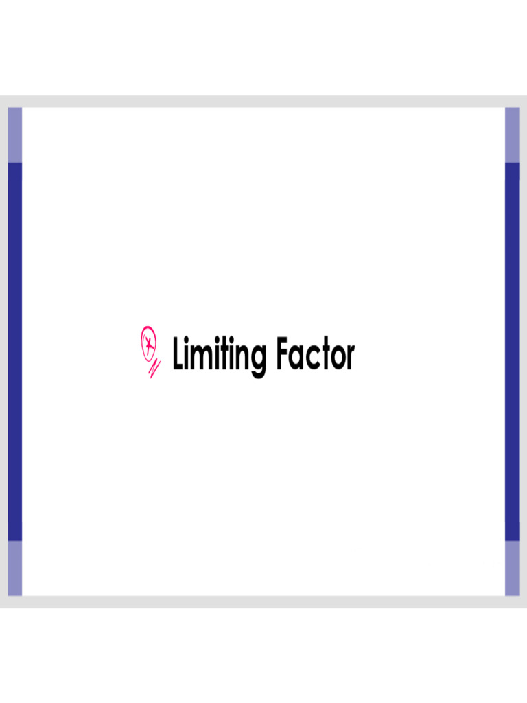 Limiting Factor | PDF