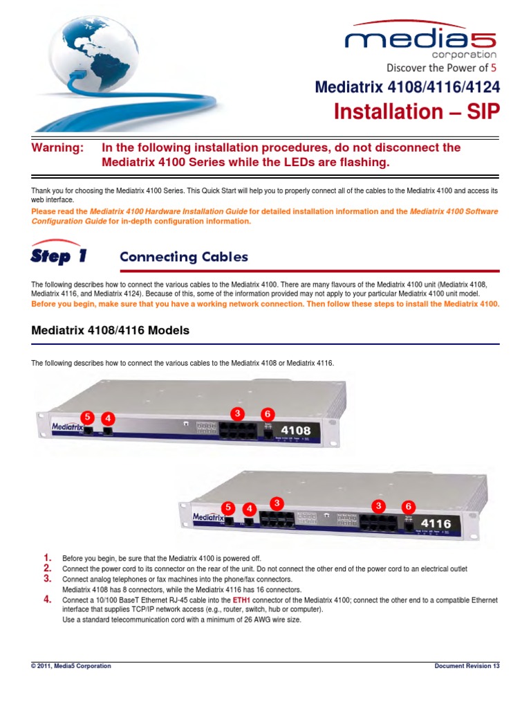 Meditrix 4124 Installation Guide | PDF | Ip Address | Electrical Connector