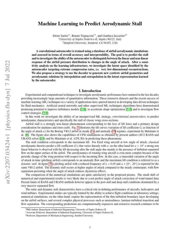 Machine Learning To Predict Aerodynamic Stall | PDF | Technology ... Machine Learning To Predict Aerodynamic Stall | PDF | Technology ...