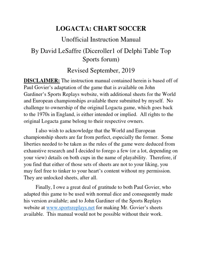 Logacta Unofficial Manual | PDF | Tournament | Entertainment