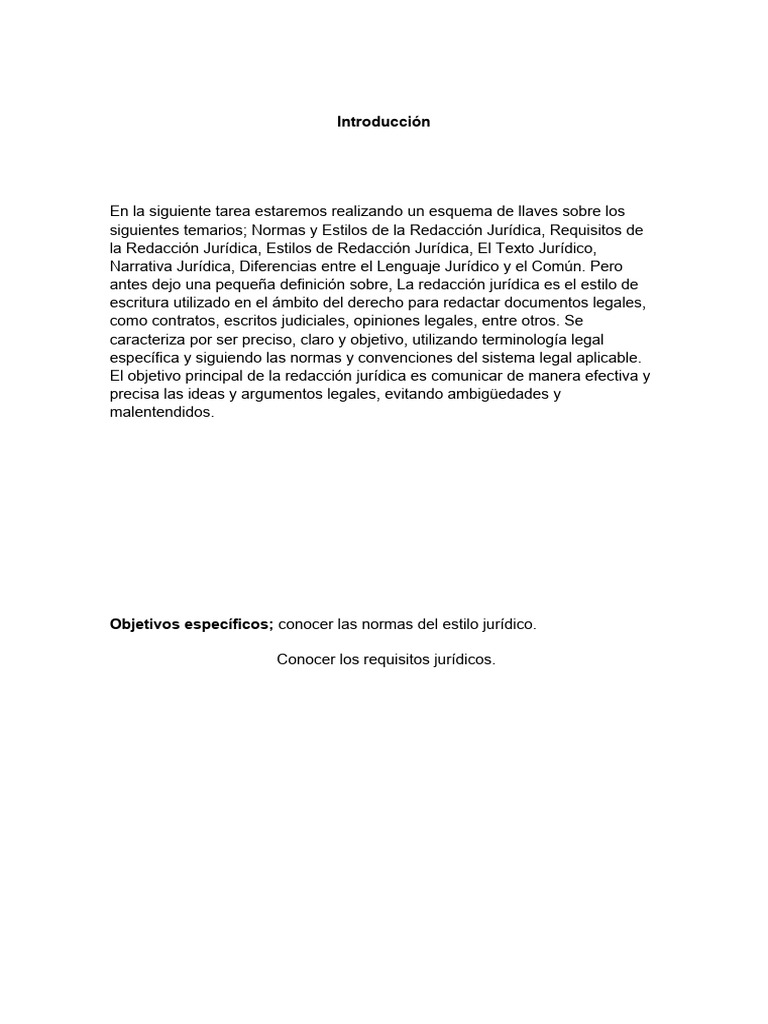 Tarea LLL Redaccion de Documentos Juridicos. | Descargar gratis PDF | Narración