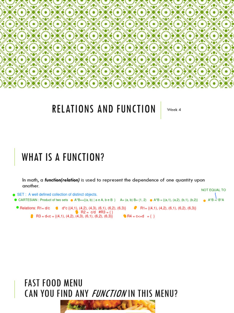 Relations and Function | PDF | Teaching Methods & Materials