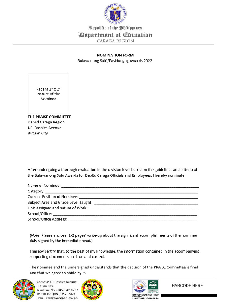 Nomination Form | PDF