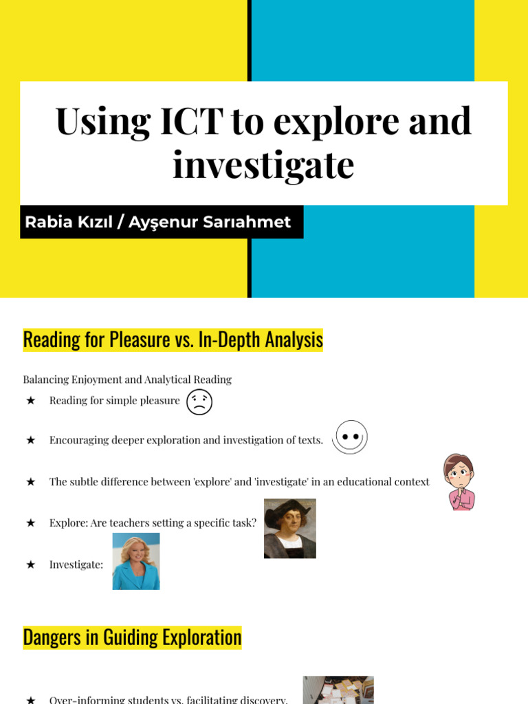 Using ICT To Explore and Investigate | PDF | Educational Technology ...