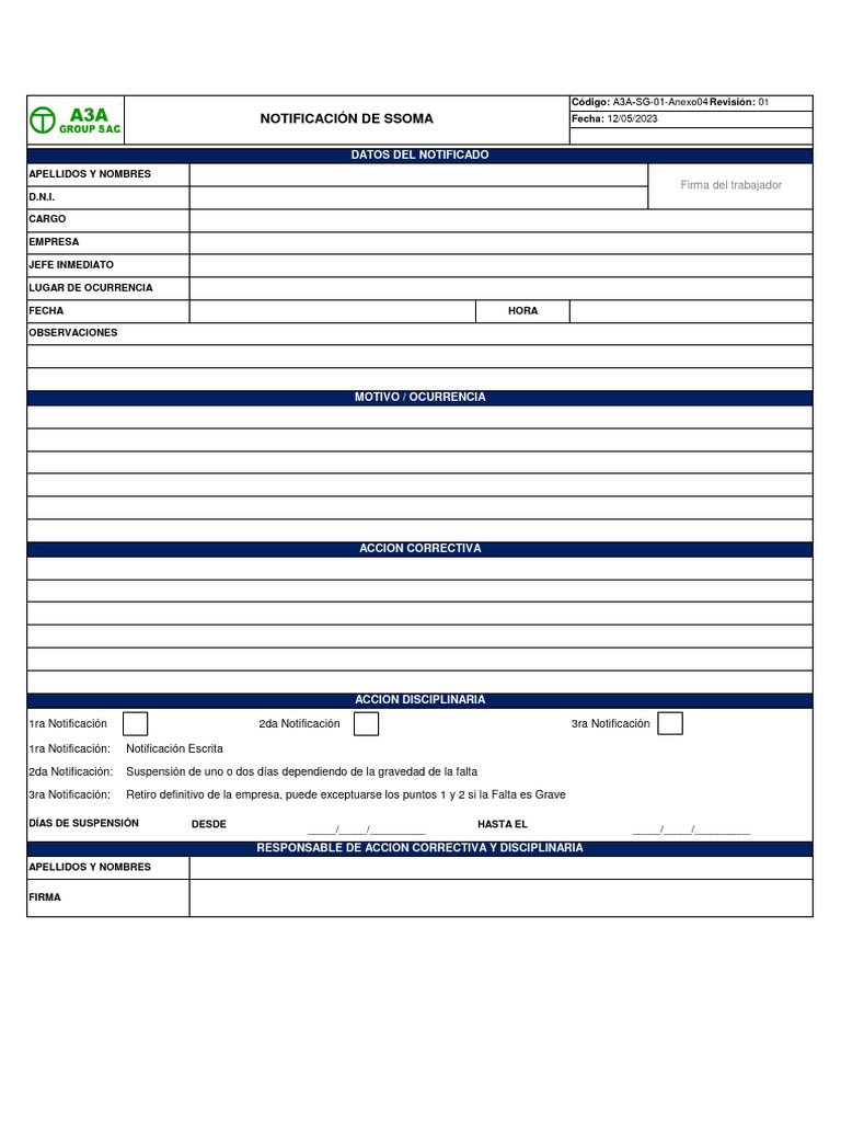 Notificacion Ssoma | PDF