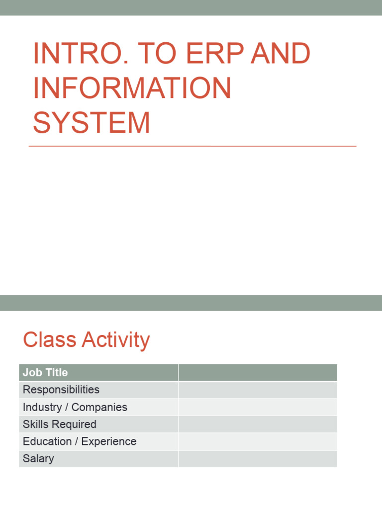 WEEK - 01 - Introduction | PDF | Enterprise Resource Planning | Information System
