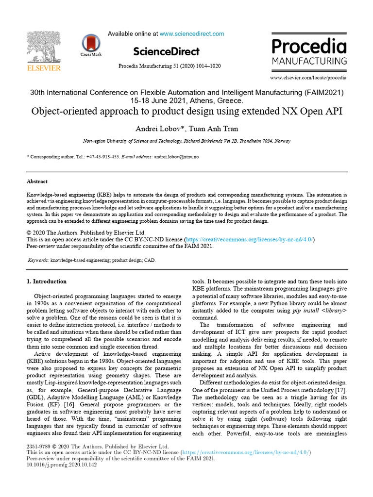 Object Oriented Approach To Product Design Using E Pdf Class Computer Programming